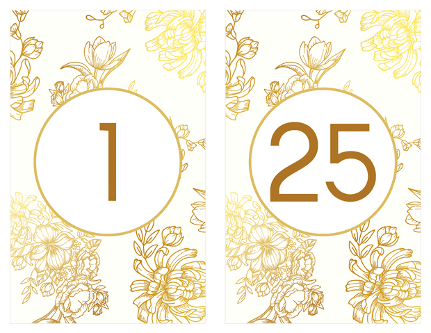 Free Gold Floral Vow Renewal Invitation